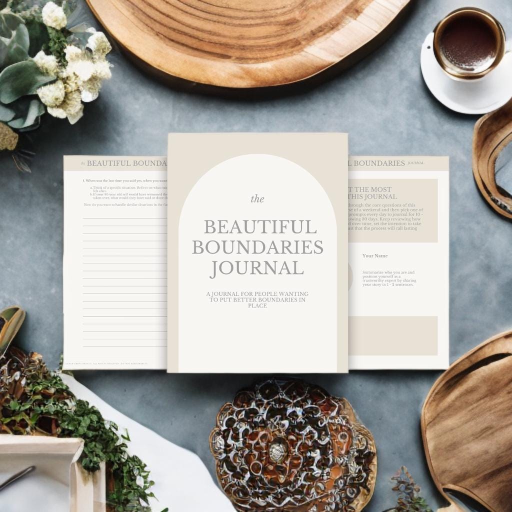Beautiful Boundaries Journal Printable | 30 Days of Healing Prompts ...