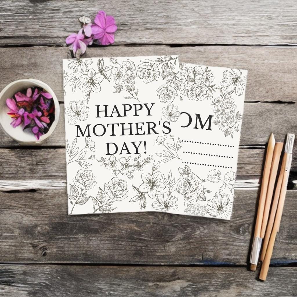 Mother’s Day Affirmation Coloring Pages | Printable Gift for Mom or ...