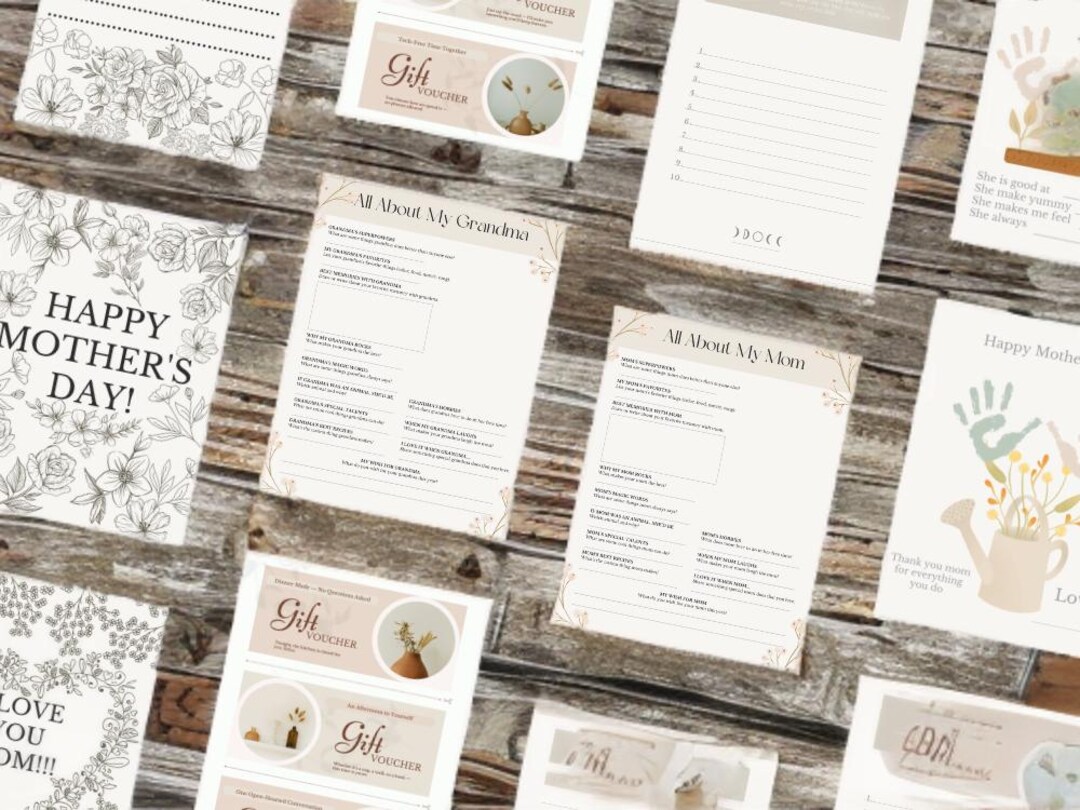 Mother’s Day Ultimate Printable Bundle With Coupon Book Coloring Pages ...