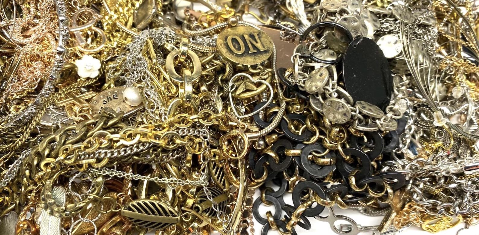 5 Lbs Pounds Vintage Mixed Metal Costume Jewelry Jar Lot Signed ...