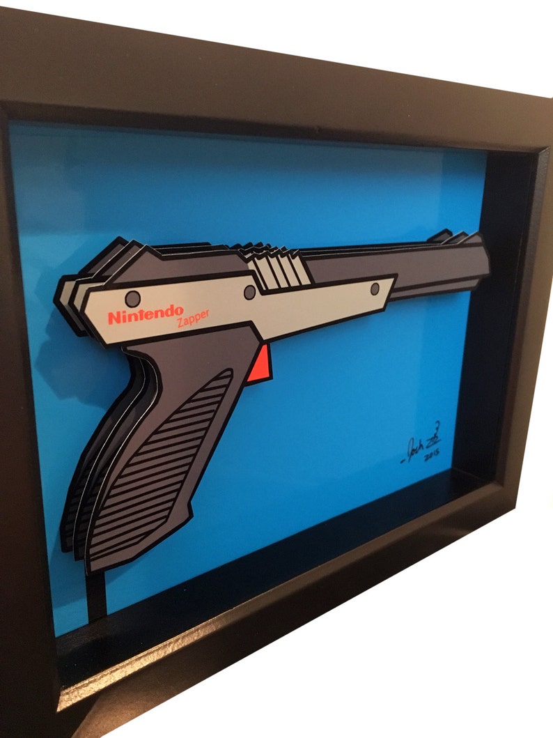 Retro Video Game Art Nintendo Zapper Gun Art 3D Art Nintendo Zapper Gun ...