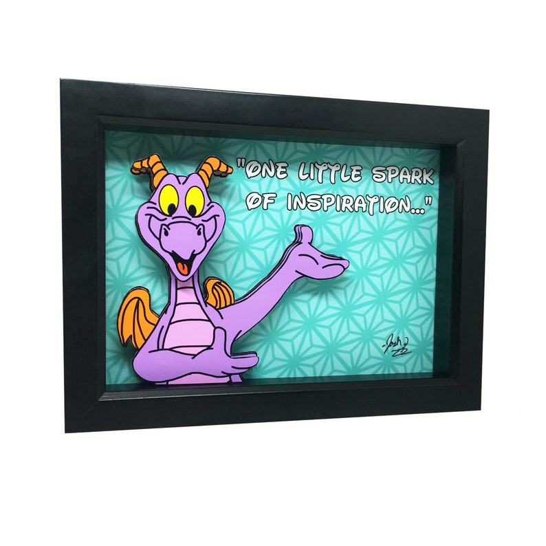 Figment Disney 3D Art Epcot Figment and Dreamfinder Epcot Art - Etsy
