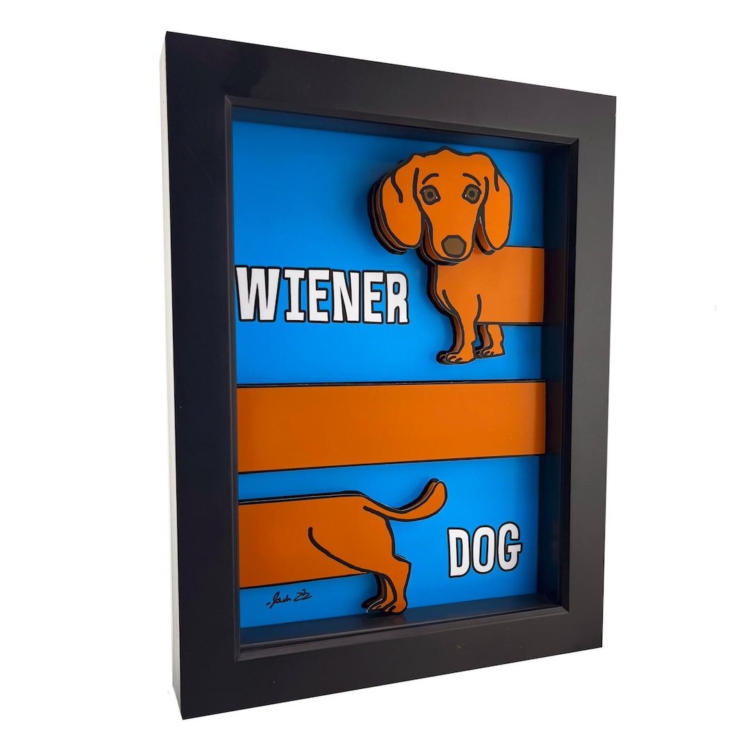 Wiener Dog Art Wiener Dog Prints Dachshund Art Prints Dachshund Gift 3D ...