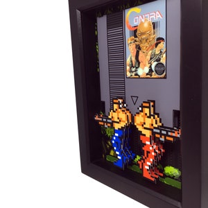 Nintendo Contra NES Art Video Game Print Pixel Art Nintendo 3D Art 8 ...