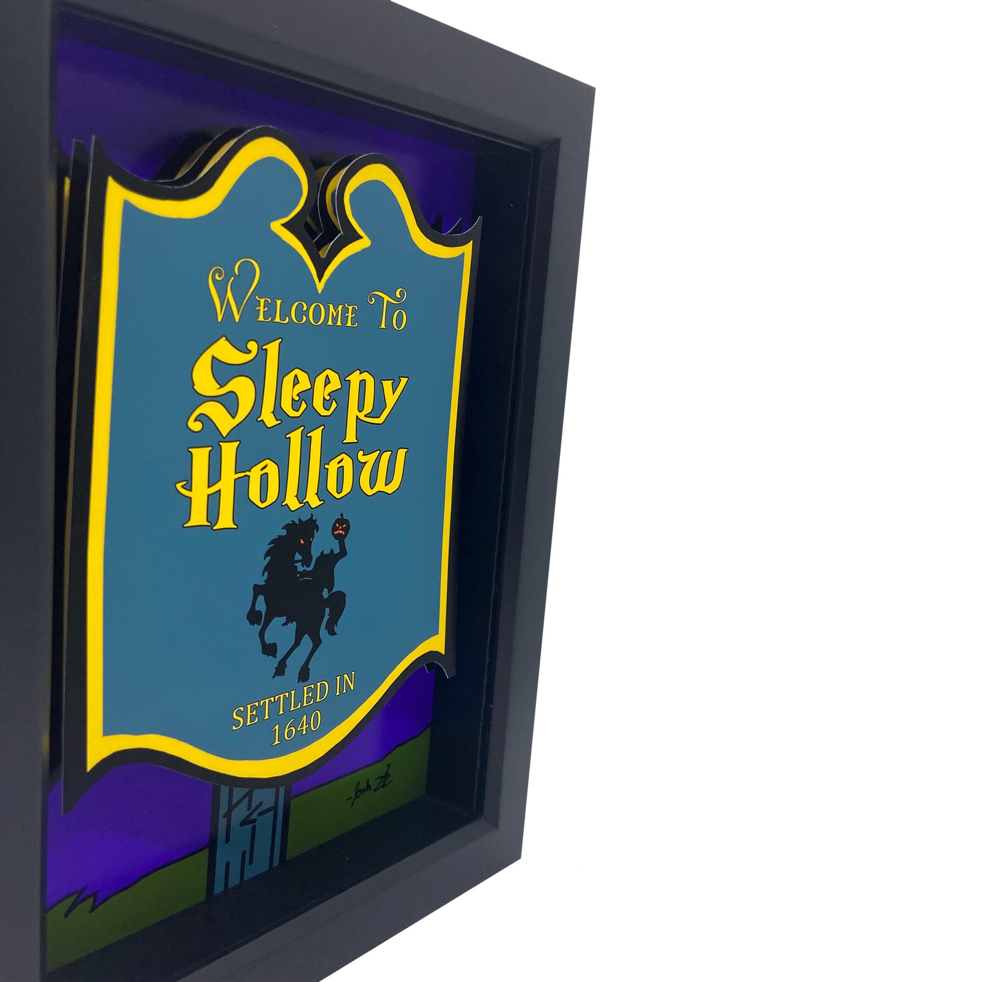 Sleepy Hollow Sign Headless Horseman Art Legend of Sleepy | Etsy