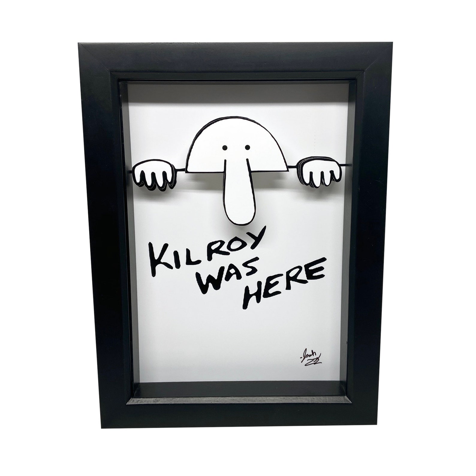 Kilroy Was Here 3D Art World War II Art Military Art Military - Etsy