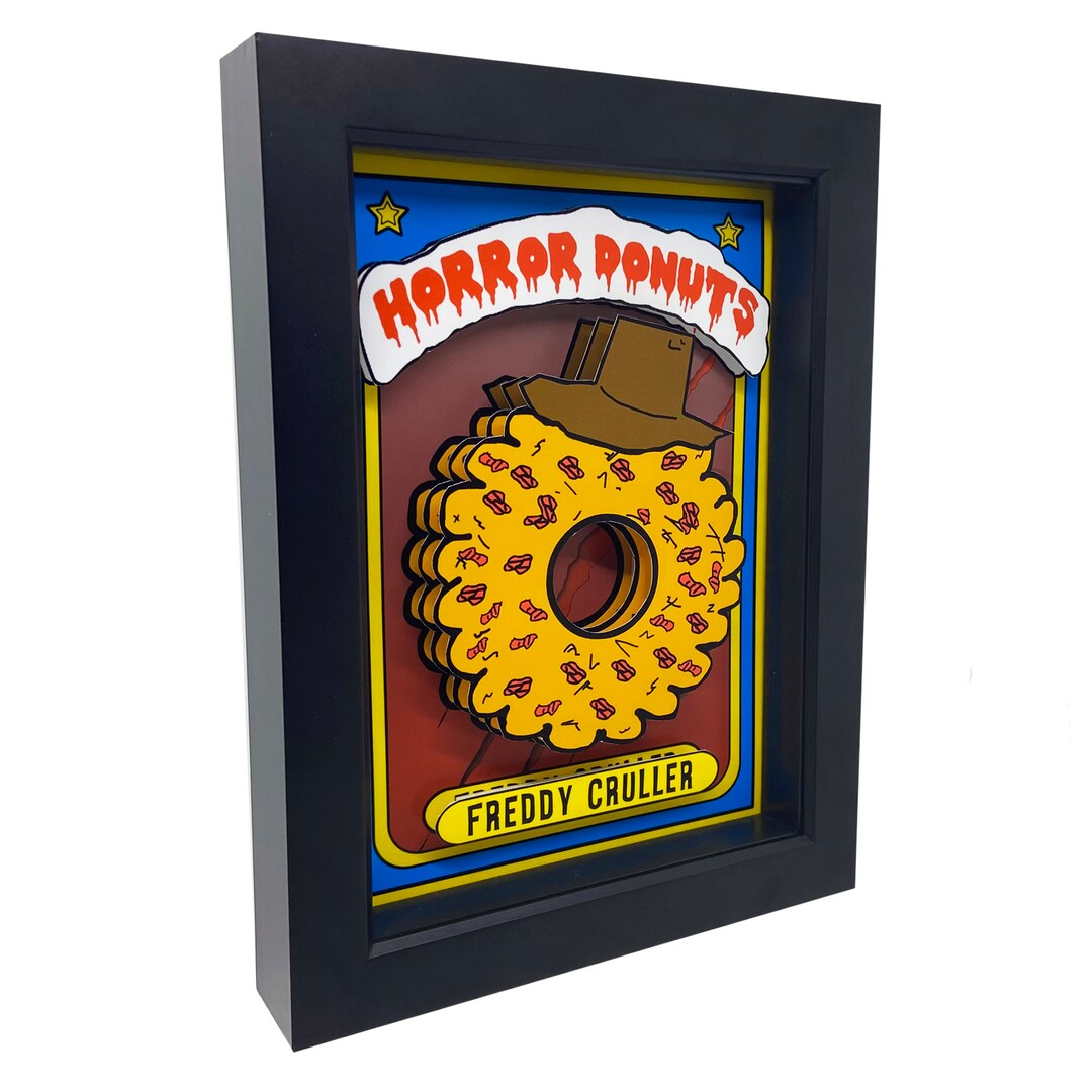 Horror Donuts Freddy Krueger Art Print Horror Kitchen Decor 3D Art ...