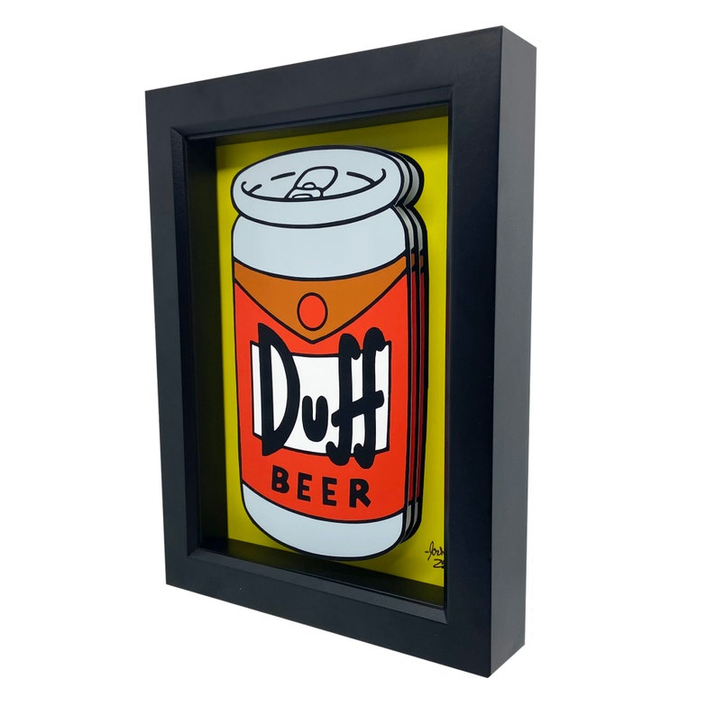 Duff Beer Art the Simpsons Art Duff Beer Can 3D Art Duff Beer | Etsy