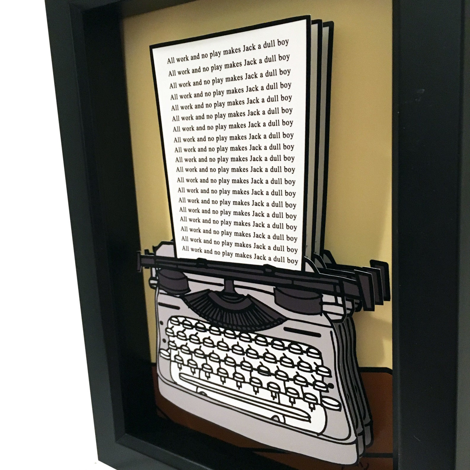 The Shining Poster Art 3D Art Typewriter the Shining Movie - Etsy