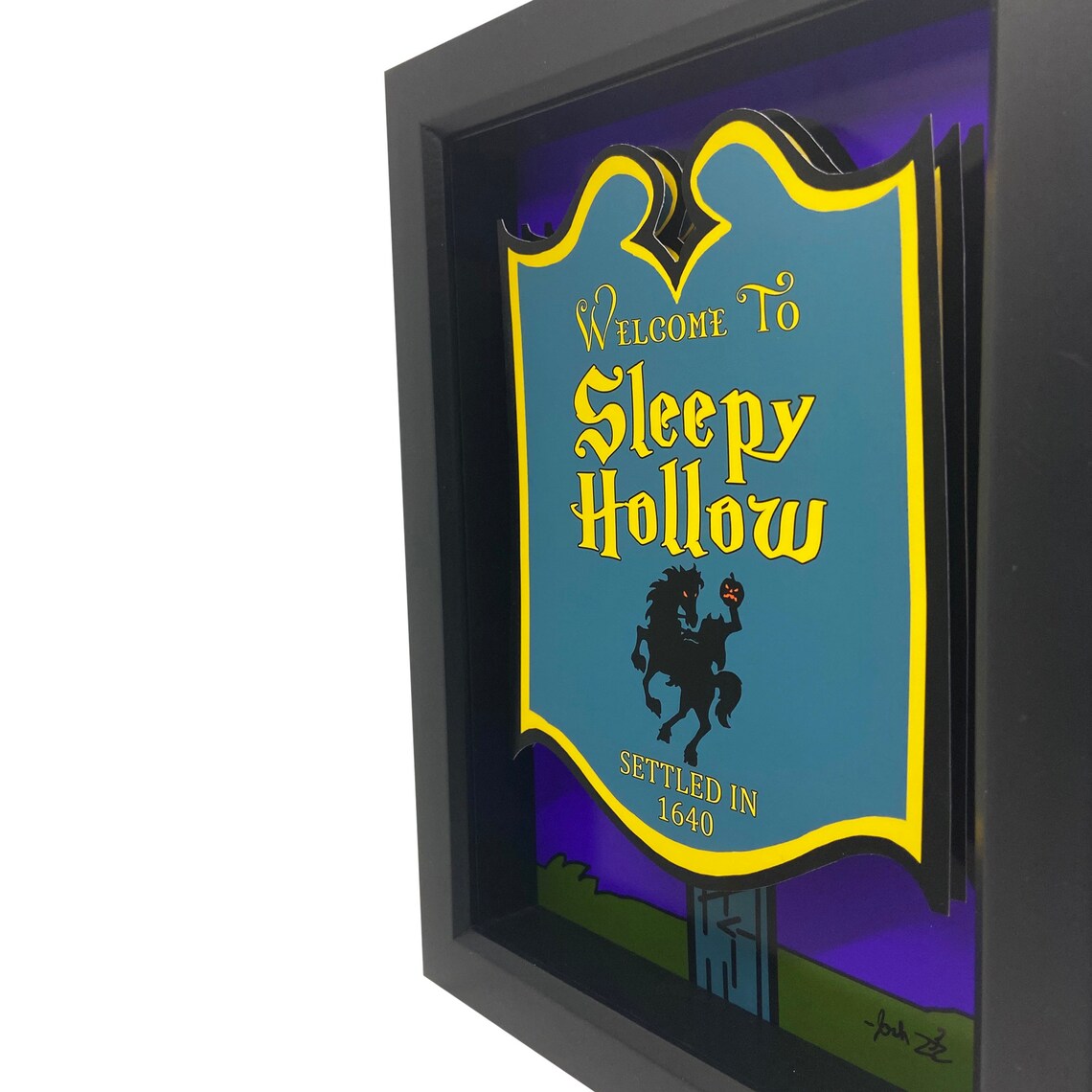 Sleepy Hollow Sign Headless Horseman Art Legend of Sleepy | Etsy