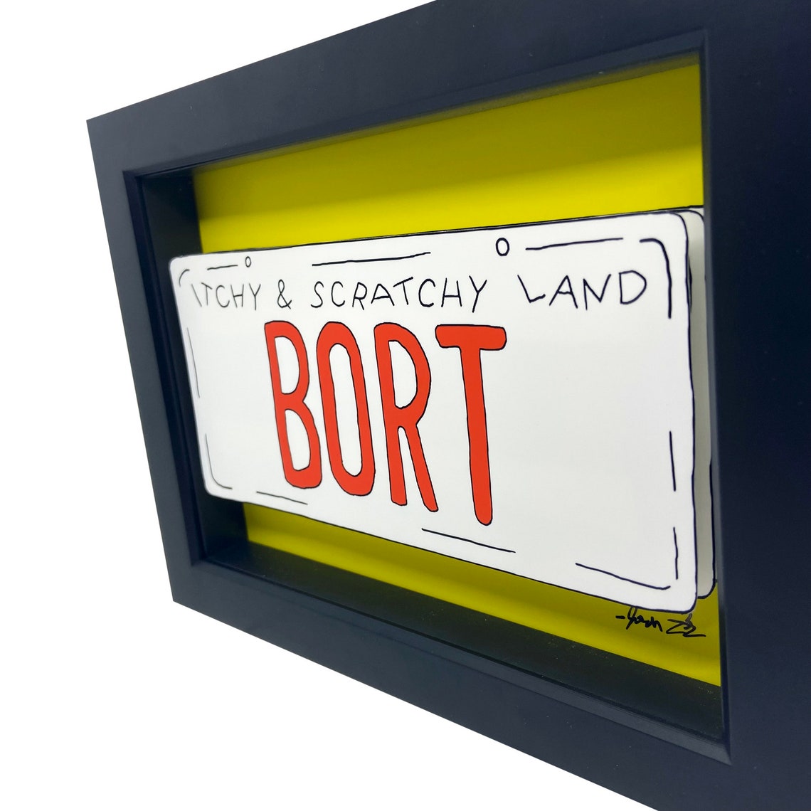 Bort License Plate Art The Simpsons Art 3d Art Bort Sign The Etsy