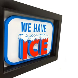 We Have Ice Sign 3D Art Ice Cube Sign Kitchen Wall Art Kitchen Sign ...