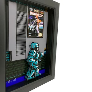 Robocop Nintendo 8 Bit Art Robocop Print 3D Art NES Art Retro Video ...