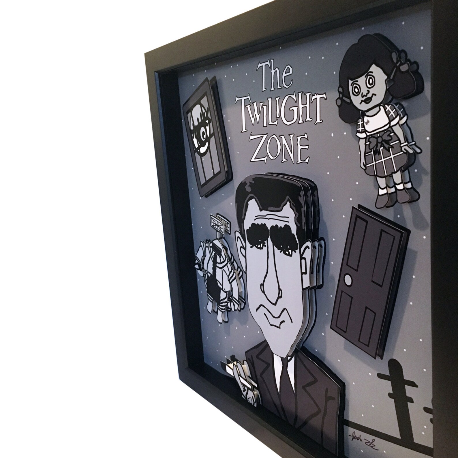 Twilight Zone Art Twilight Zone Poster Rod Serling 3D Art - Etsy