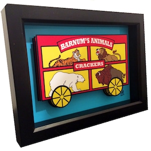 Animal Crackers Box Print Animal Crackers Art 3D Art Fun Kitchen Art ...