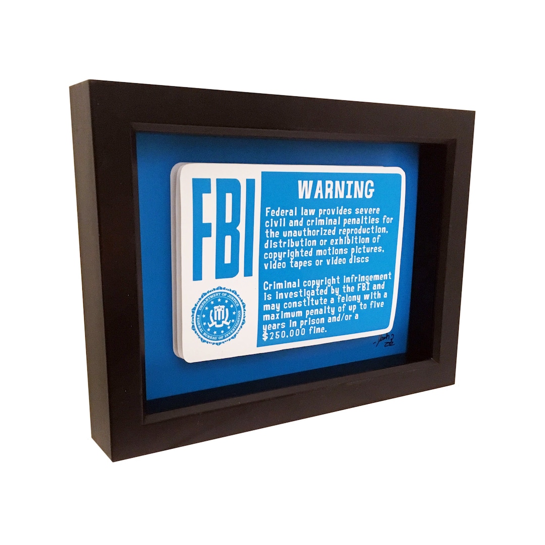 VHS Tape FBI Warning FBI Badge 3D Art Vhs Horror Art Vintage Horror ...