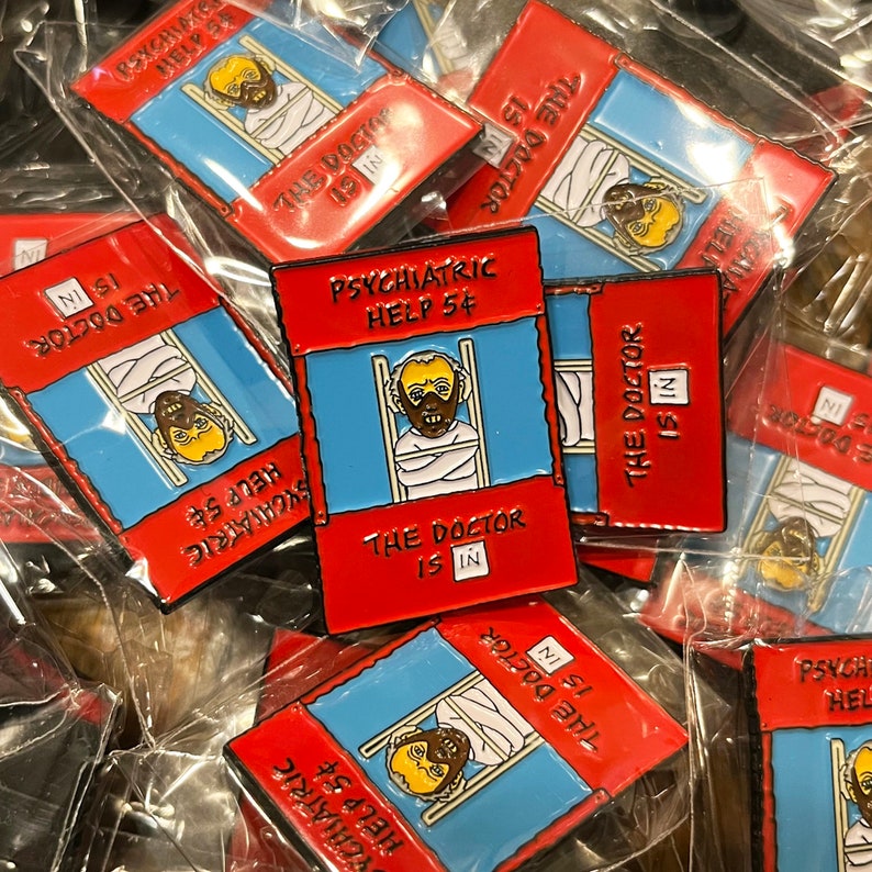 Hannibal Lecter the Doctor is in Sign Enamel Pin the Peanuts - Etsy