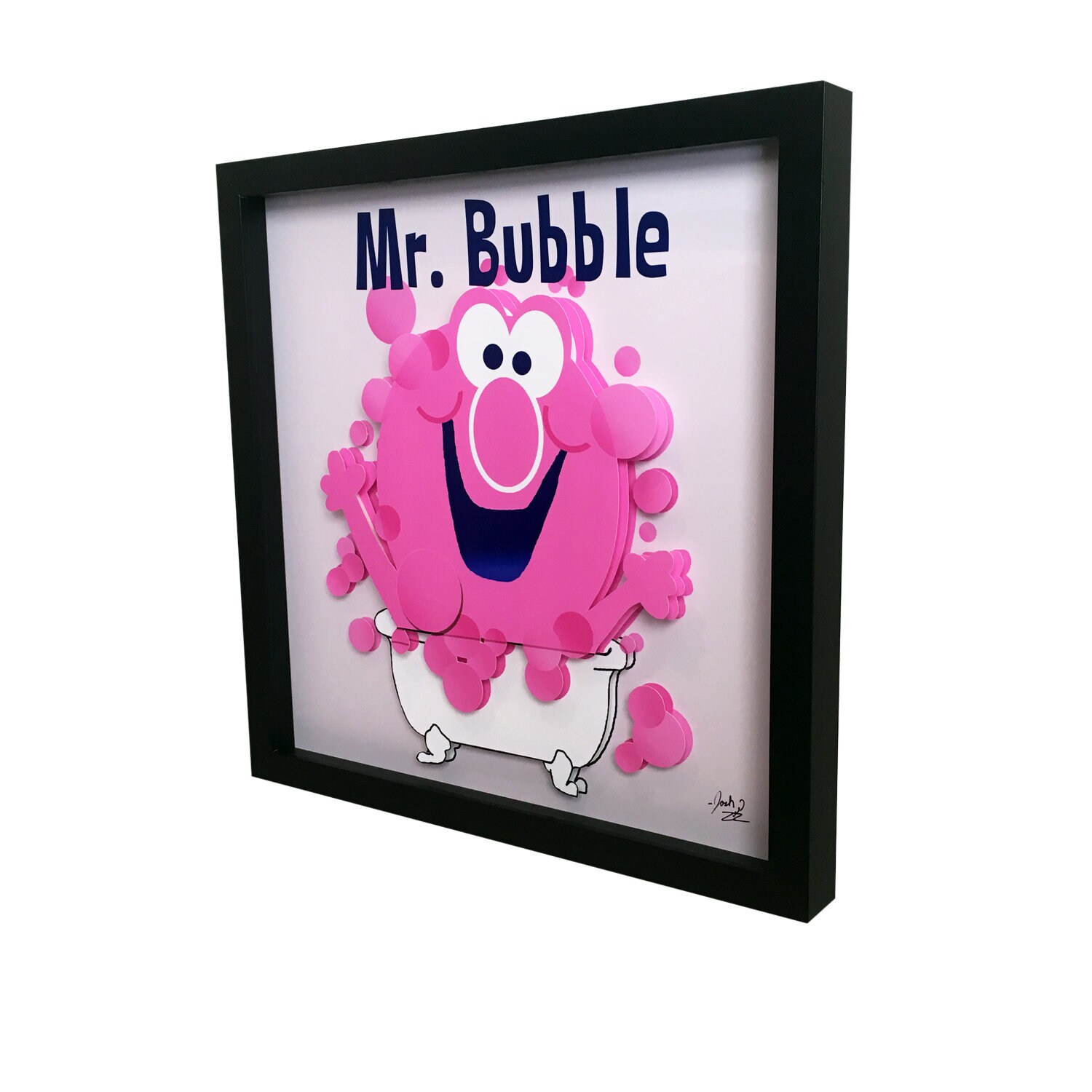 Mr Bubble Bathroom Art Mr Bubble Art Mr Bubble Print 3D Art - Etsy