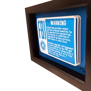 3D FBI Warning Art: Vintage VHS Tape Pop Art - Framed - Etsy