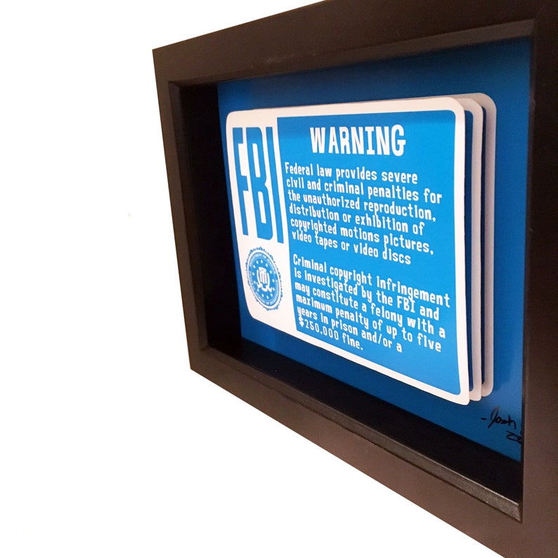 VHS Tape FBI Warning FBI Badge 3D Art Vhs Horror Art Vintage - Etsy