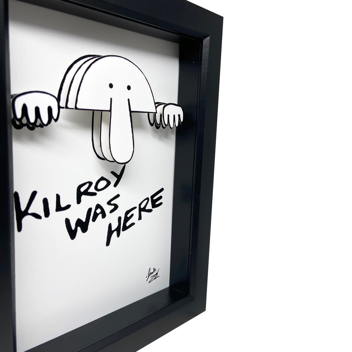 Kilroy Was Here 3D Art World War II Art Military Art Military - Etsy