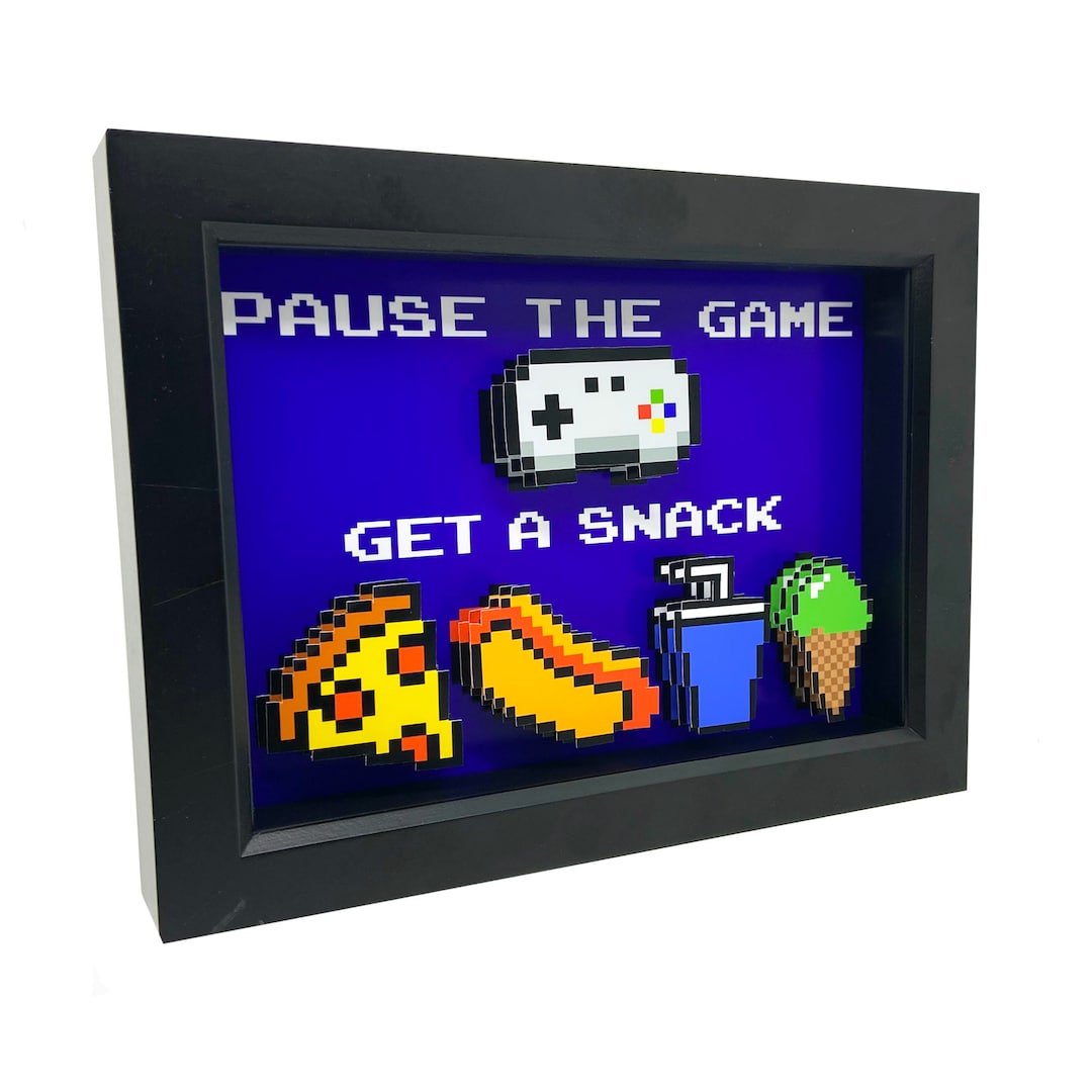 8 Bit Art Video Game Decor 3D Art Video Game Gifts Video Game Art Game ...