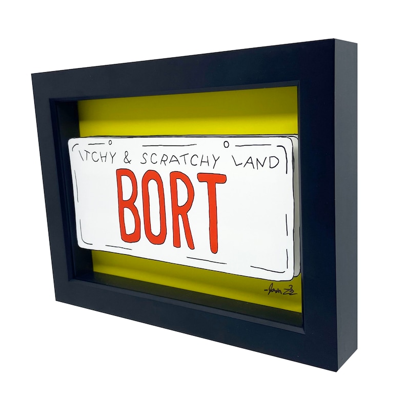 Bort License Plate Art the Simpsons Art 3D Art Bort Sign the - Etsy