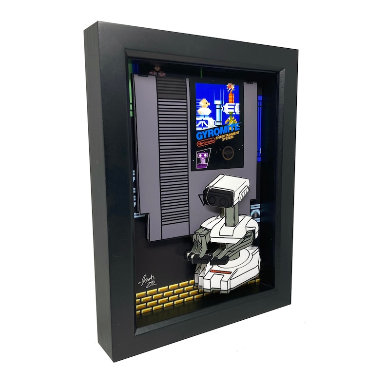 Nintendo ROB 3D Art: Gyromite NES Game Shadow Box - Etsy