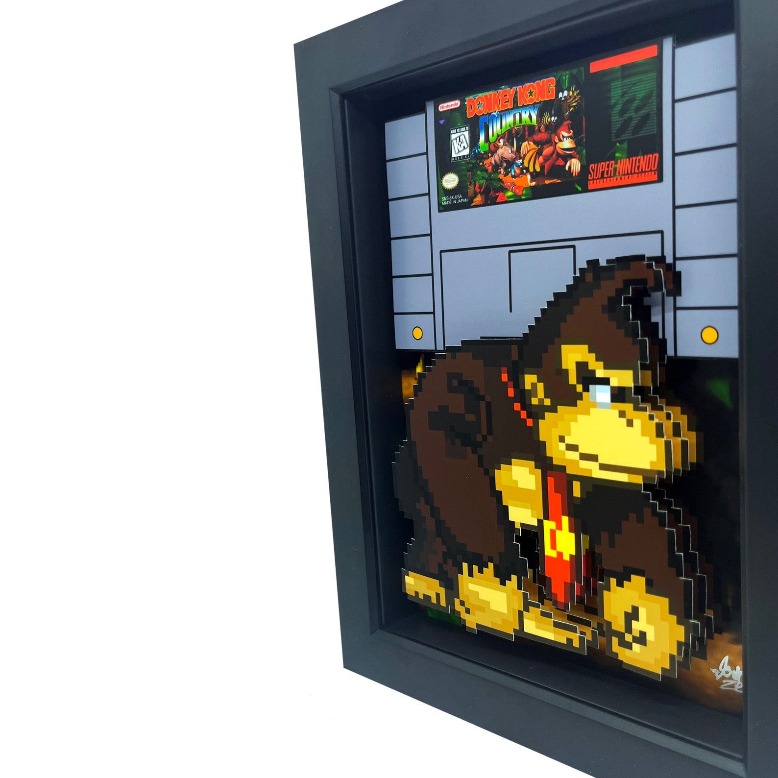 Donkey Kong Country SNES Games 3D Art Donkey Kong Art Video - Etsy