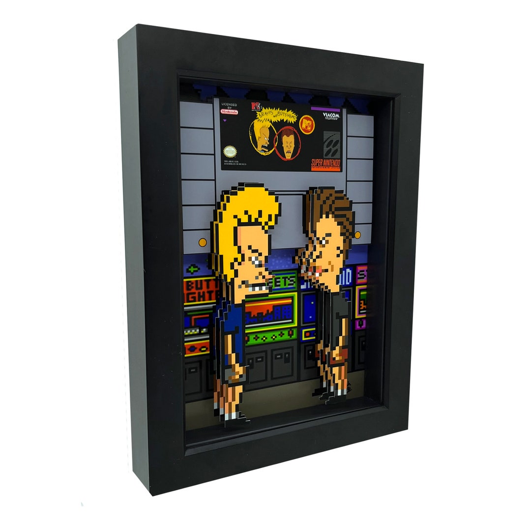 Beavis and Butthead Art Beavis and Butthead SNES Game 3D Art SNES Decor ...