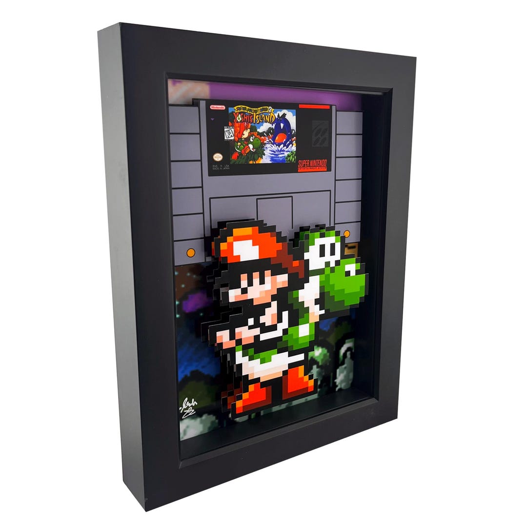 Yoshis Island SNES Yoshi Island Super Mario World 2 Super Nintendo Art 3D Art Video Game Art ...