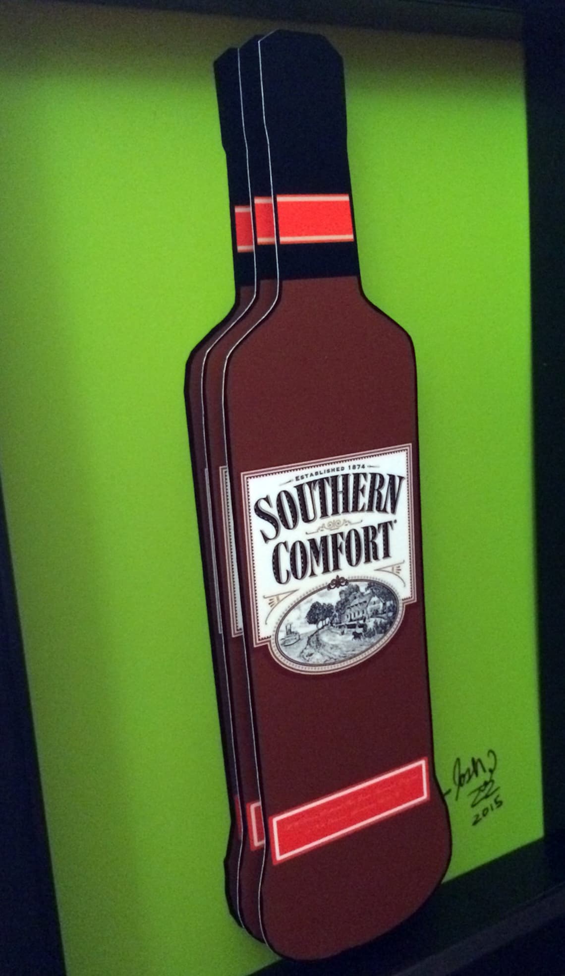Southern Comfort Bottle 3D Art so Co Liquor Bar Print - Etsy