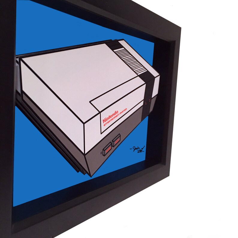 Nintendo Entertainment System Art NES Console Art Nintendo | Etsy