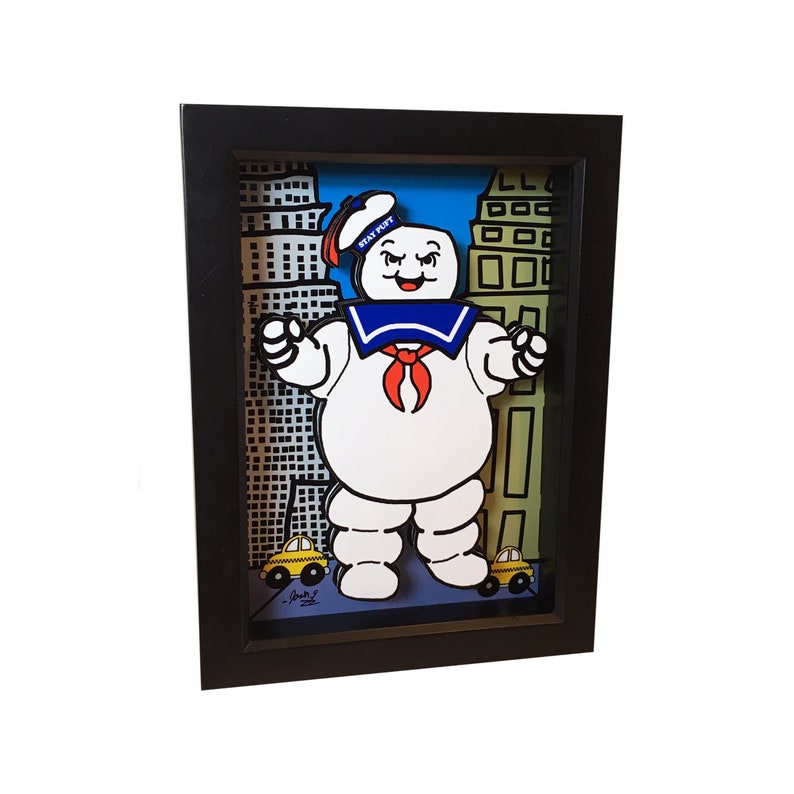 Ghostbusters Stay Puft Marshmallow Man 3D Pop Art - Signed Framed ...
