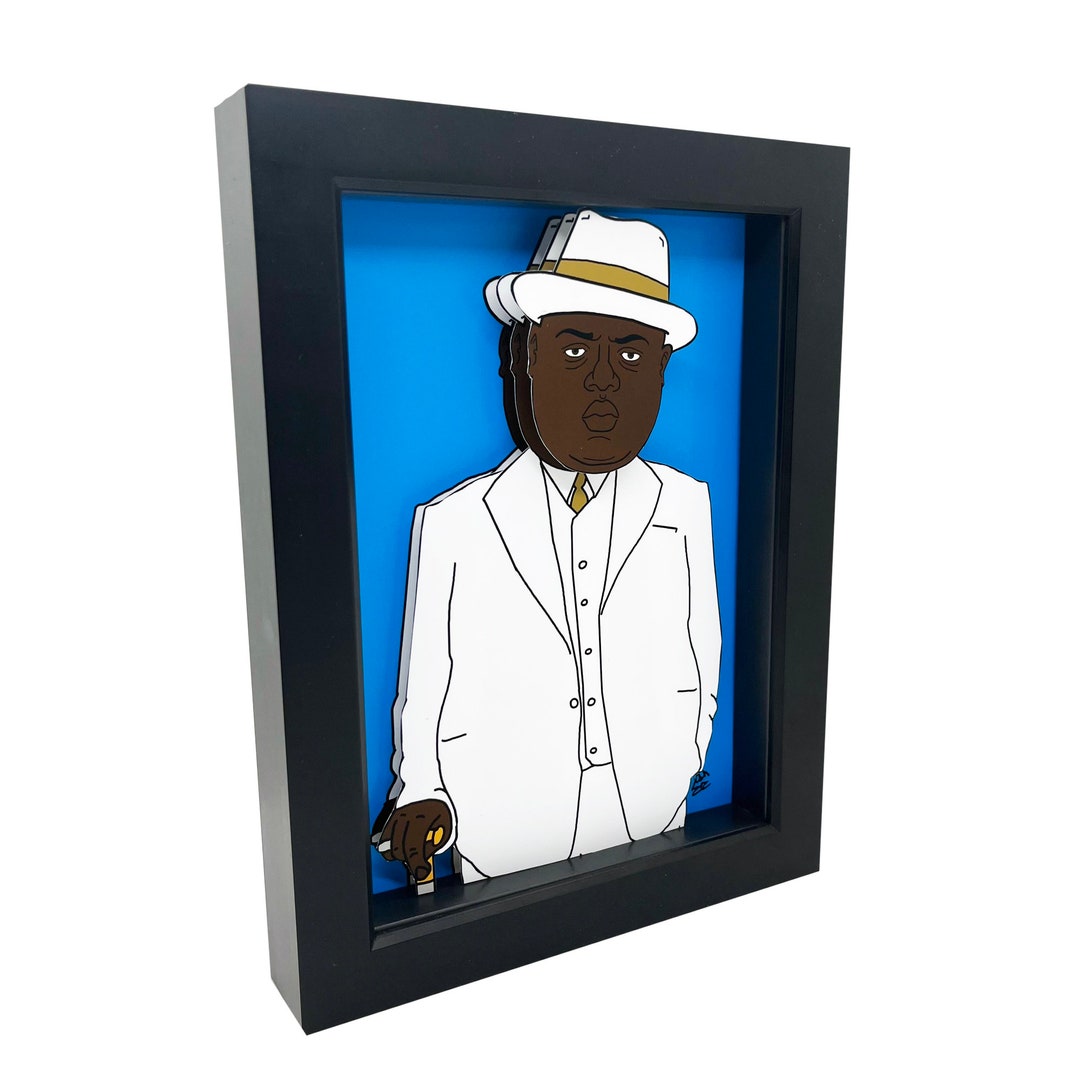 Notorious Big Wall Art Biggie Smalls Art 3D Art Hip Hop Art Rap Decor ...
