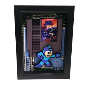 Mega Man 3 Shadow Box Video Game Decor Video Game 3D Print Video Game Decor Video Game Art Print ...