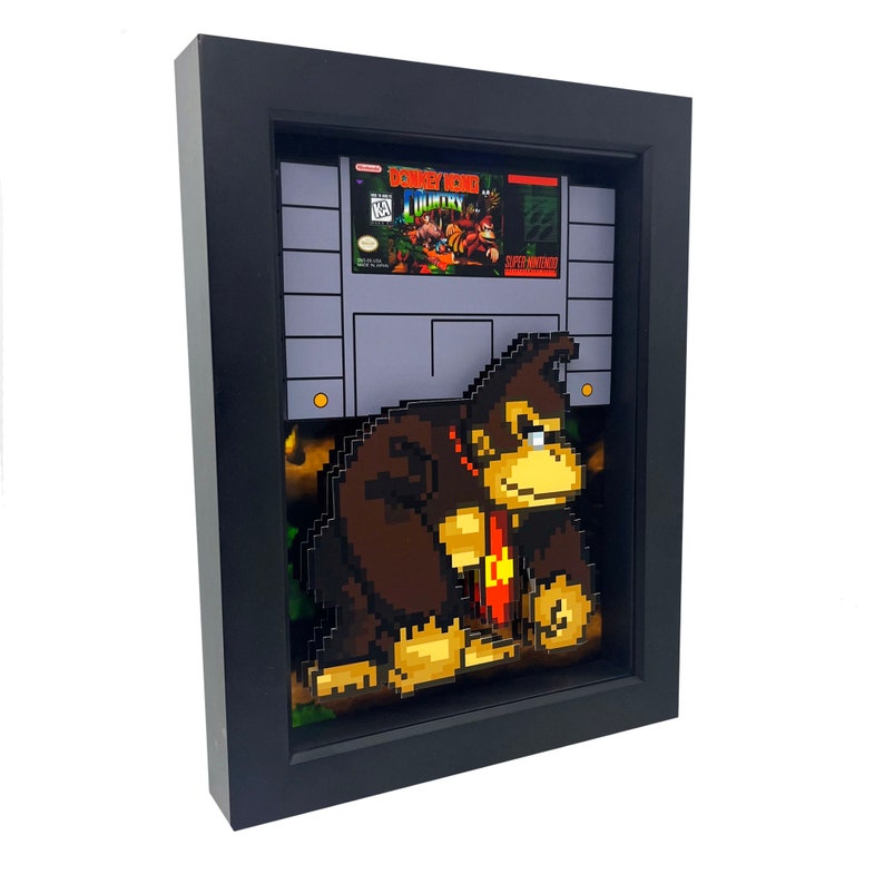 Donkey Kong Country SNES Games 3D Art Donkey Kong Art Video - Etsy