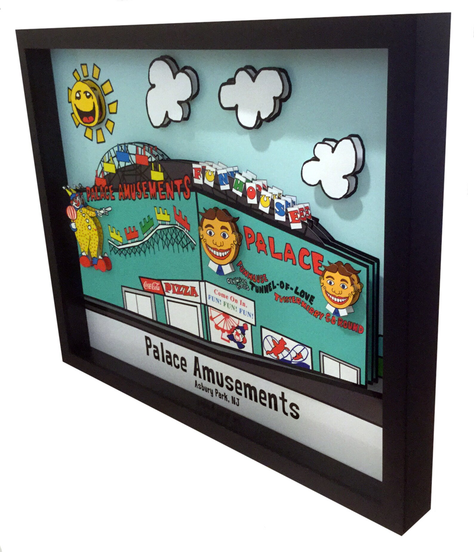 Asbury Park Tillie Face 3D Pop Art - Palace Amusements Framed Print - Etsy