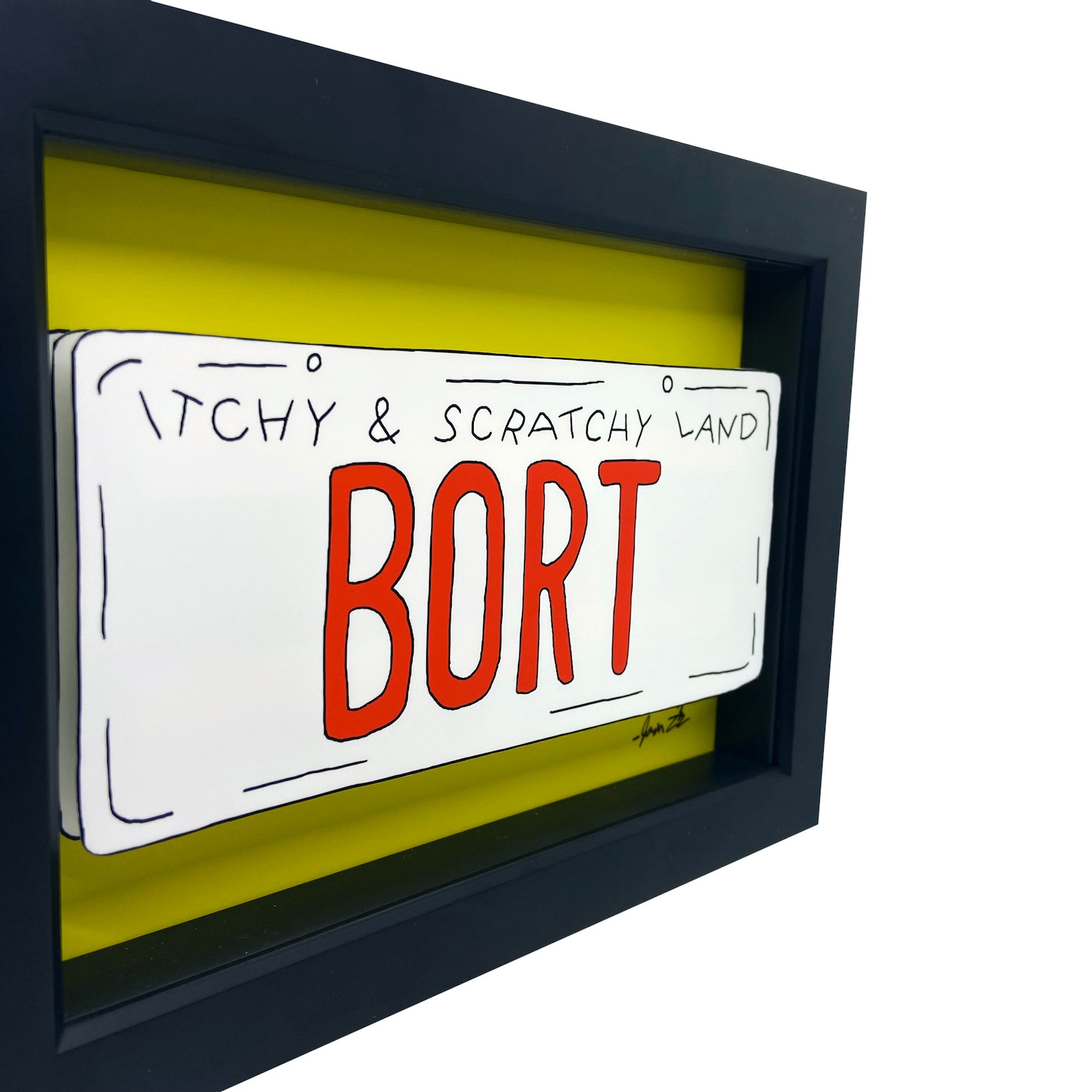 Bort License Plate Art the Simpsons Art 3D Art Bort Sign the - Etsy