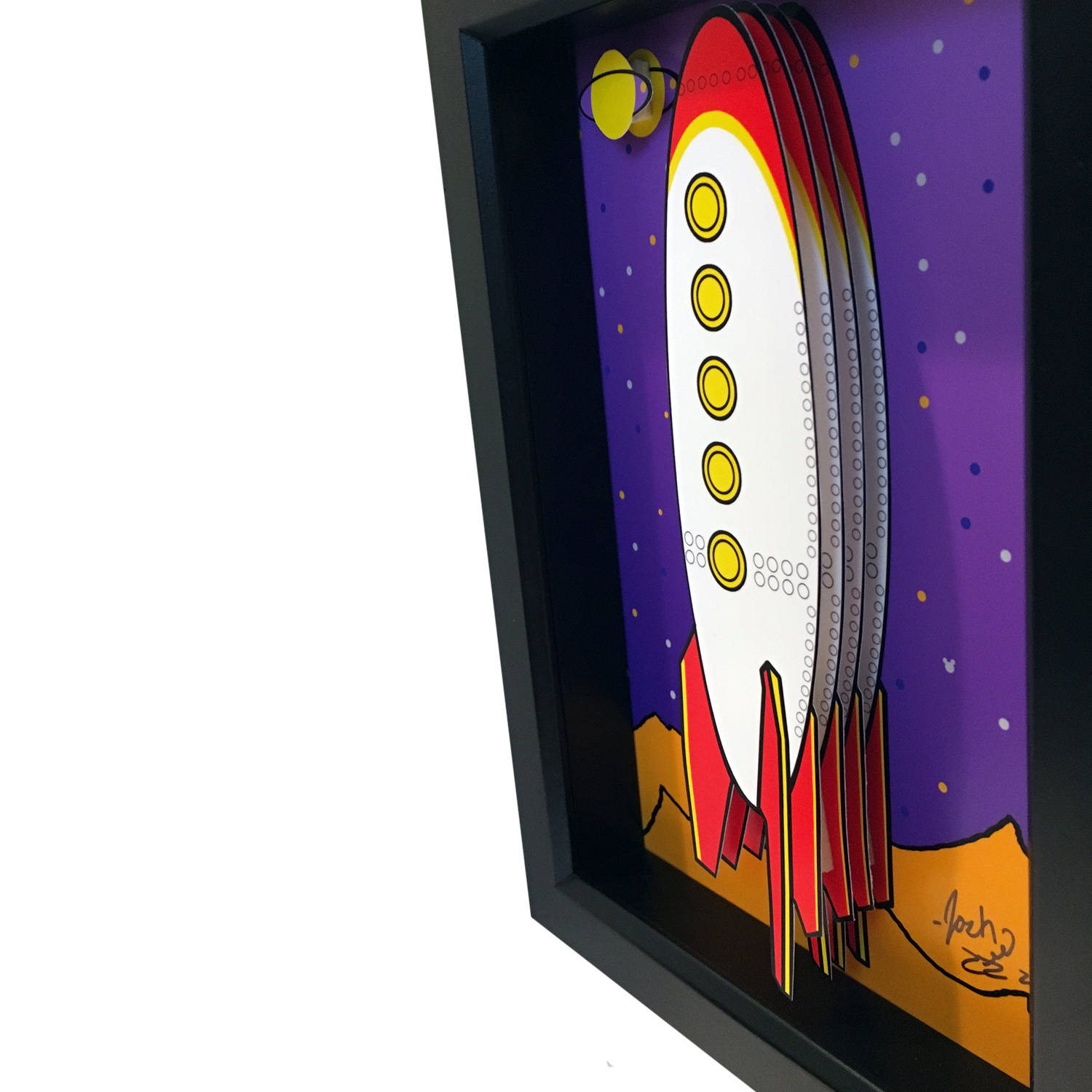 Spaceship Art Spaceship Decor Rocket Ship Art Rocket Ship | Etsy