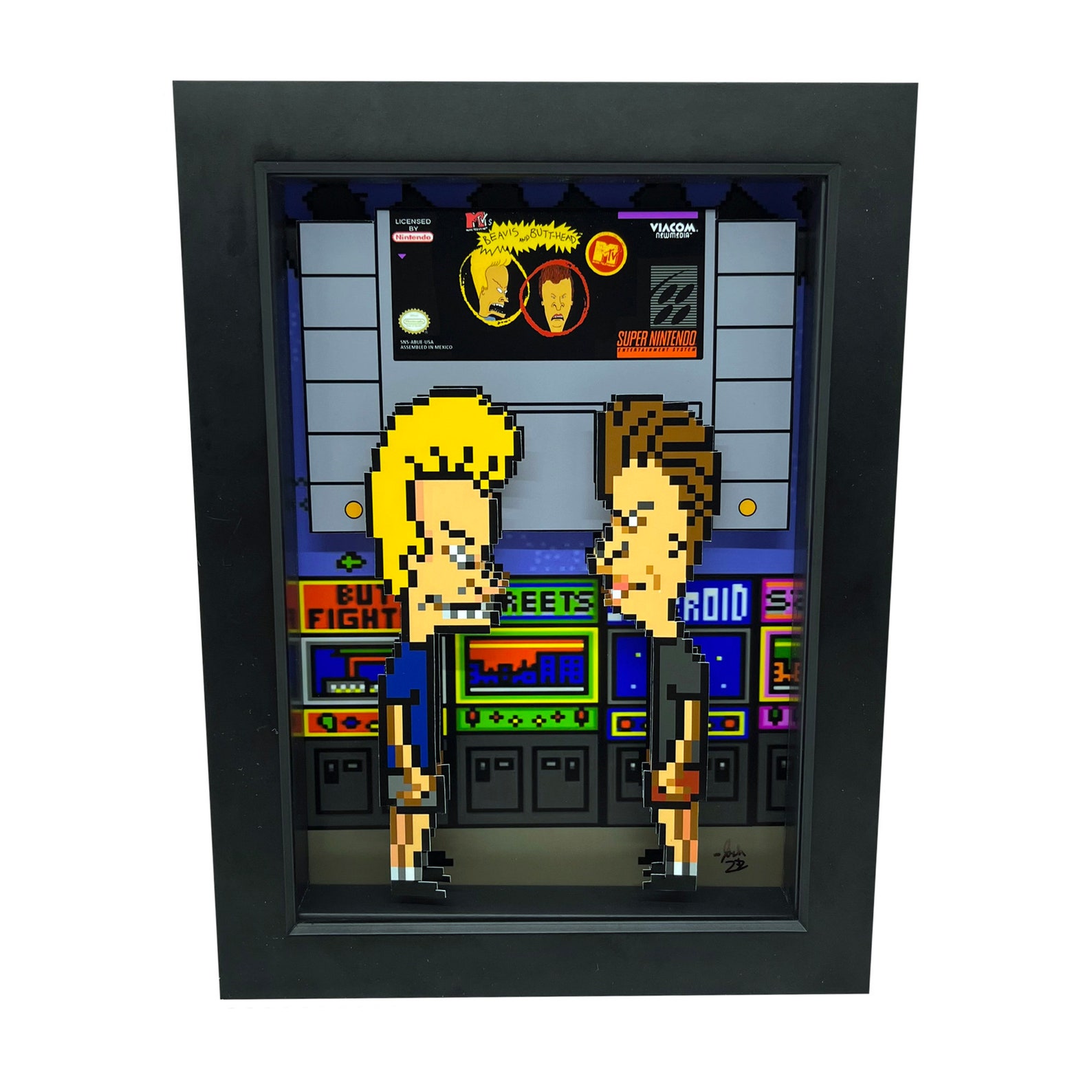 Beavis and Butthead Art Beavis and Butthead SNES Game 3D Art - Etsy