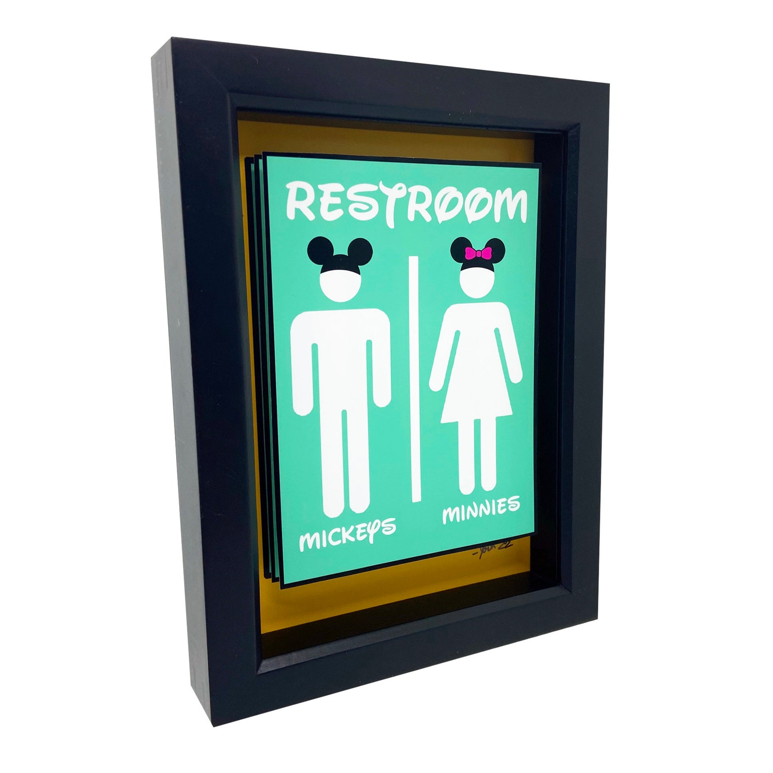Disney Bathroom Decor Disney Bathroom Sign 3D Art Disney - Etsy