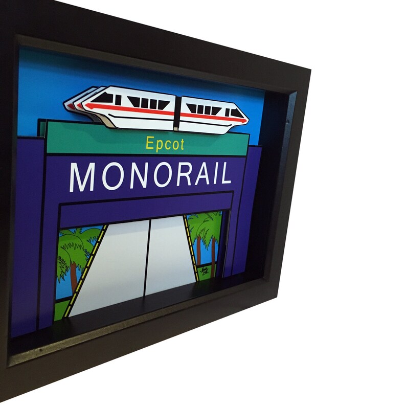 Disney Monorail Sign Epcot Art Magic Kindom Art Walt Disney - Etsy