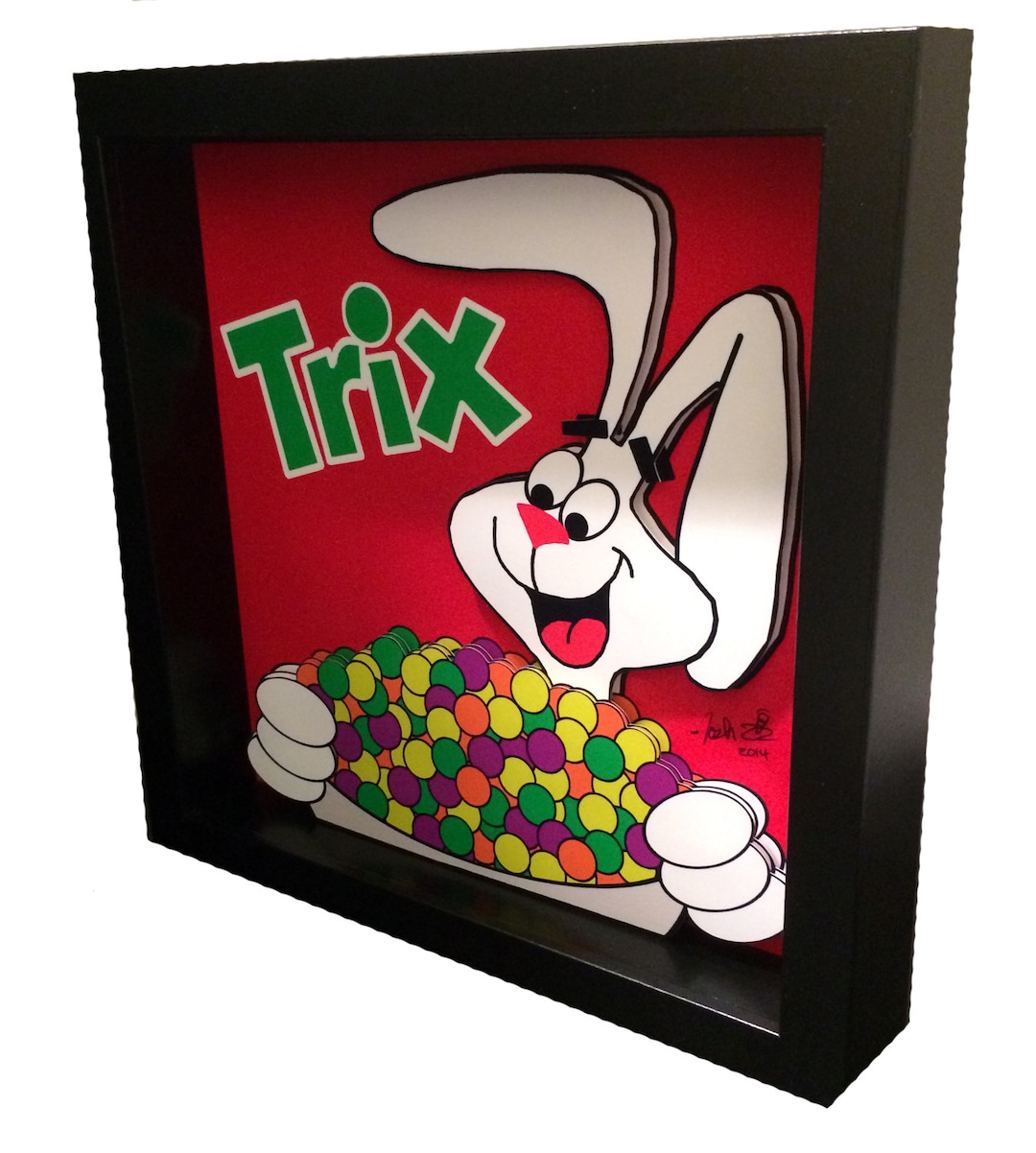 Trix Rabbit Cereal Box 3D Pop Art Print - Framed Kitchen Decor - Etsy