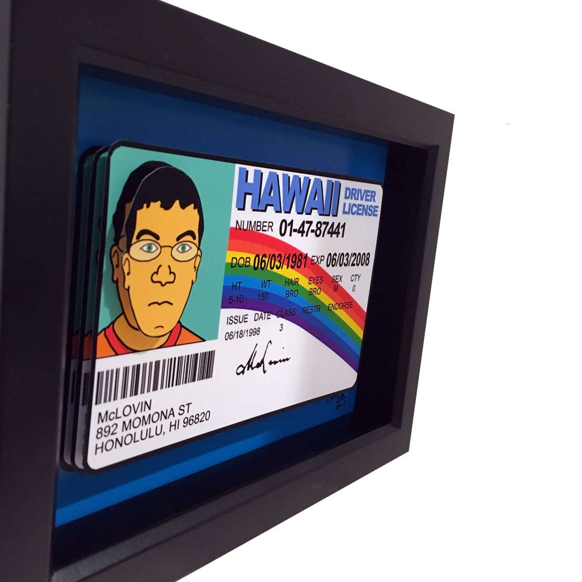 Mclovin License Superbad Movie Poster 3D Art | Etsy