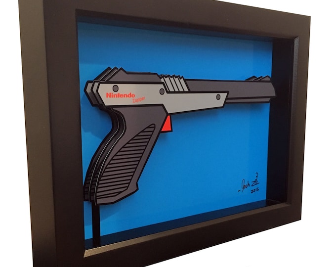 Retro Video Game Art Nintendo Zapper Gun Art 3D Art Nintendo - Etsy