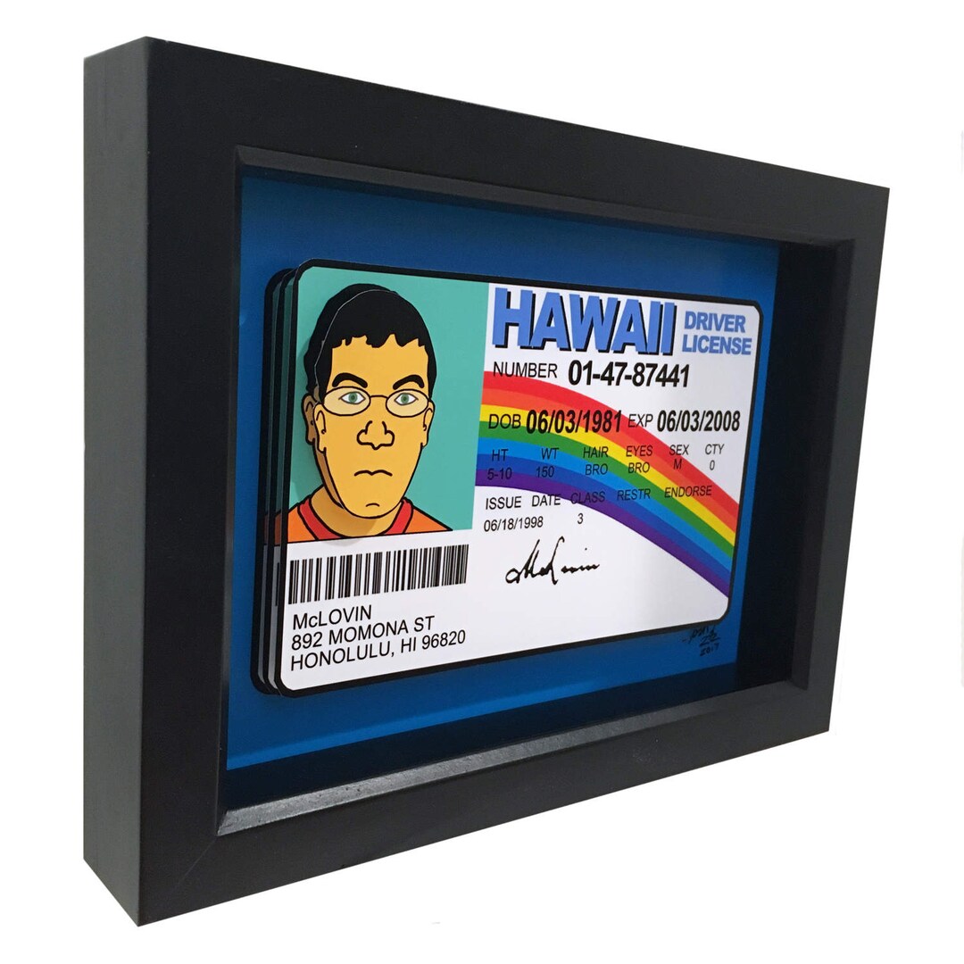 Mclovin License Superbad Movie Poster 3D Art - Etsy