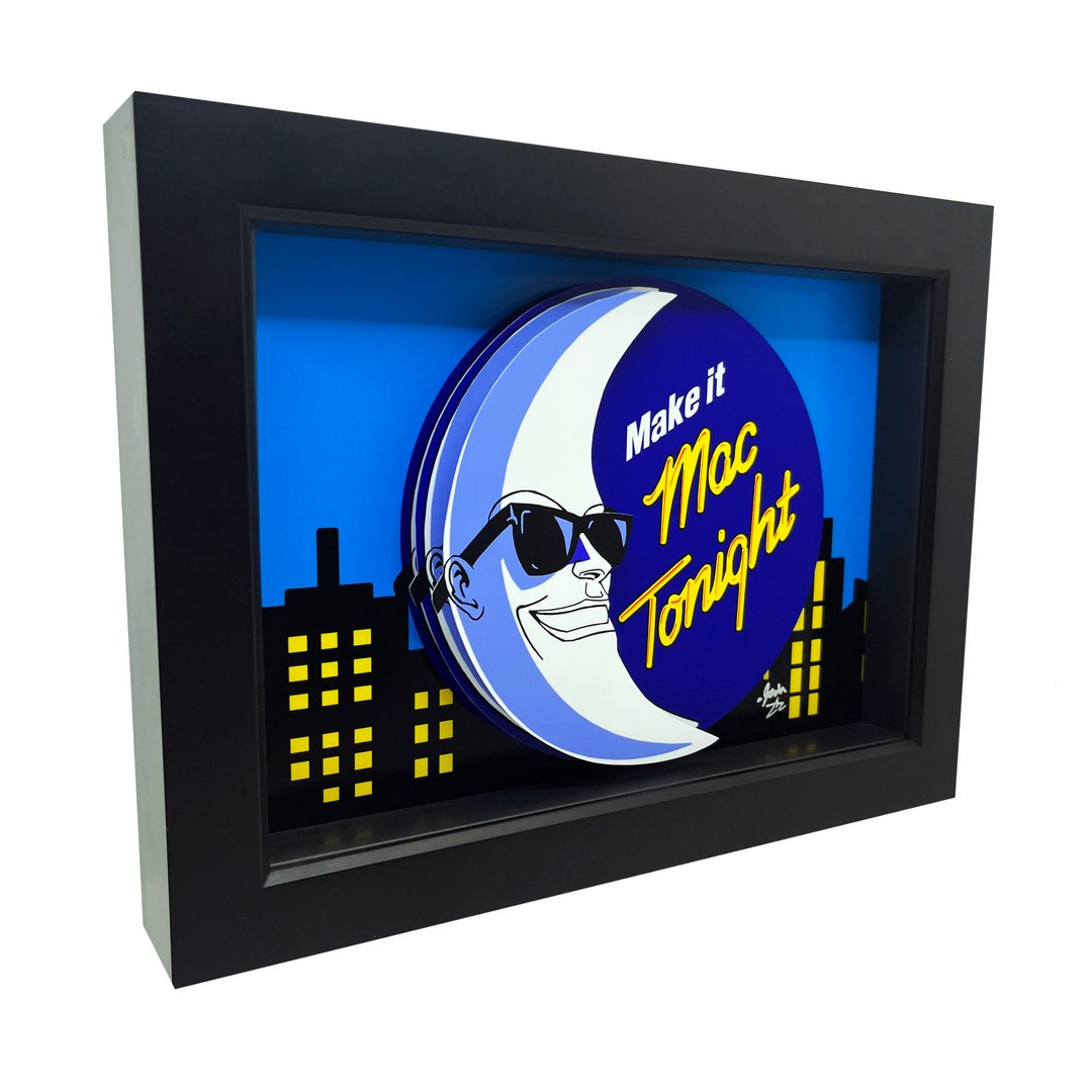 Mcdonalds Art Mac Tonight 3D Art Crescent Moon Face Fast Food Art Print ...