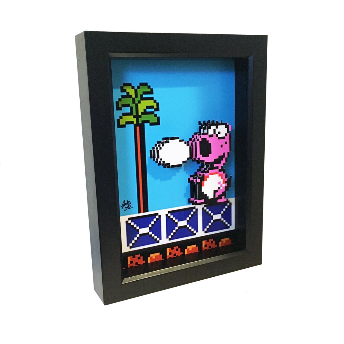 8 Bit Art Super Mario Bros 2 Art Video Game Decor 3D Art Birdo | Etsy