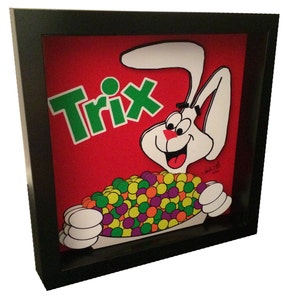 Trix Rabbit Cereal Box 3D Pop Art Print - Framed Kitchen Decor - Etsy